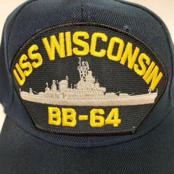 Accessories | Us Navy Uss Wisconsin Bb64 Mens Pats Cap Hat Veteran ...